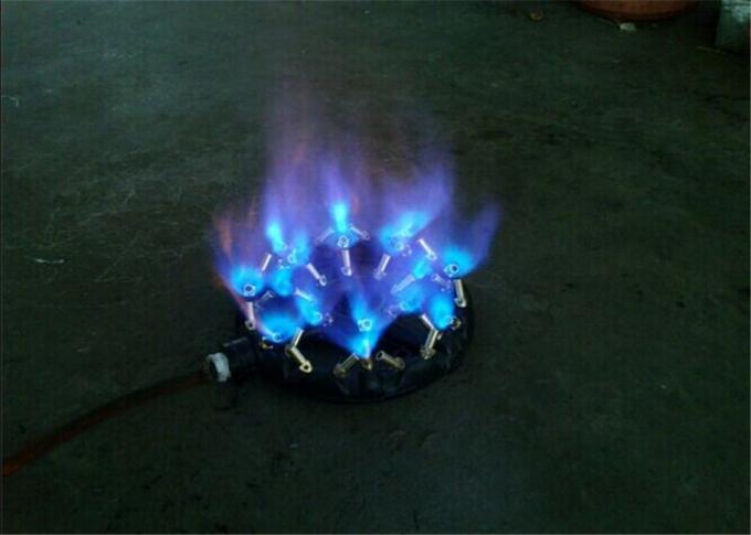 Cast Iron LPG / NG Gas Jet Burner Built - In With 32 Brass Nozzles 85 ...