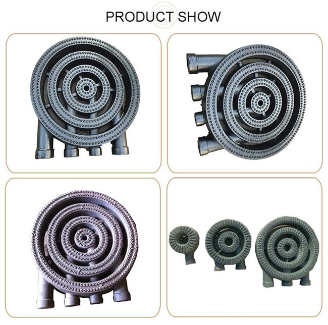GSA4 Stove 4 Ring Cast Iron Gas Burner With Smooth Surface Treatment