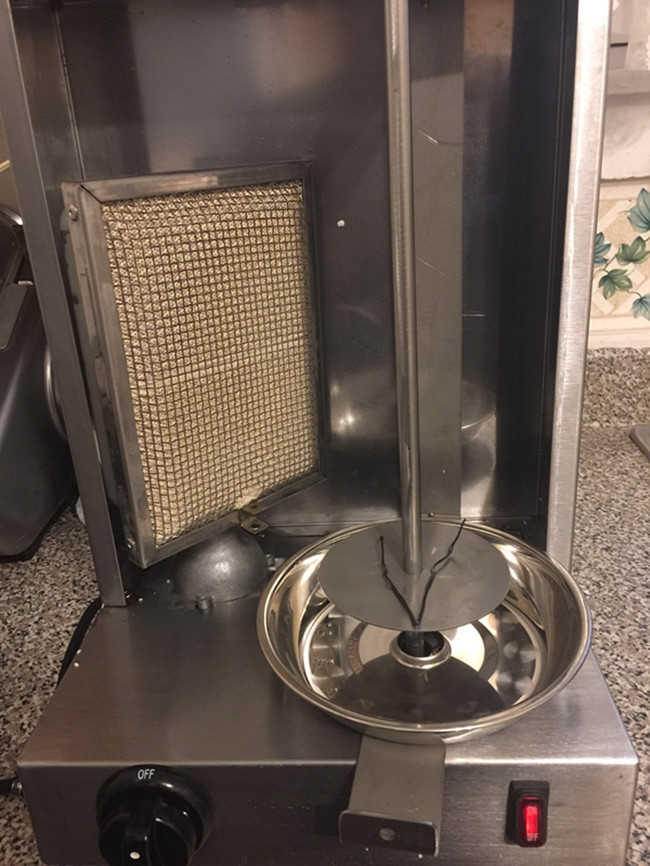 Mini Single Burner Doner Kebab Machine Maker With Rotating Rod For Barbecue